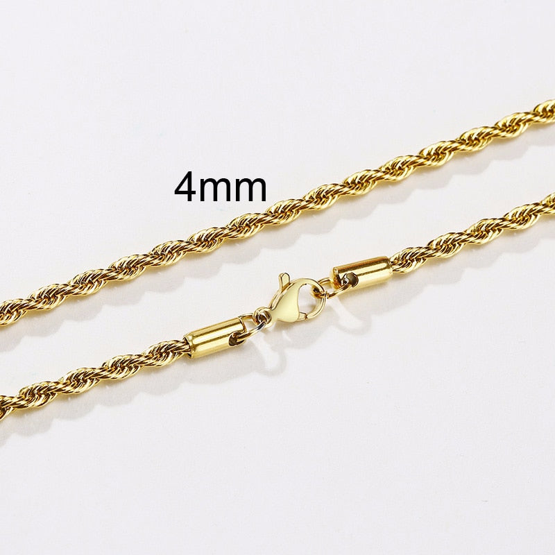 18k Gold Rope Necklace – ICEEX