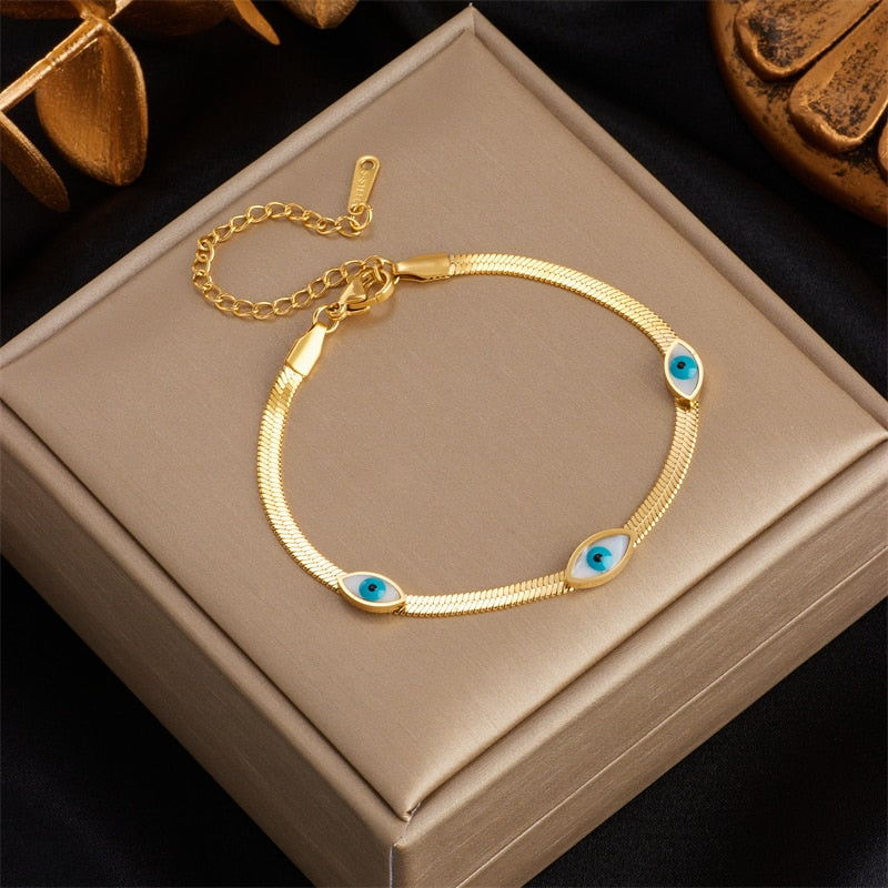 18k gold Evil Eye Protection Bracelet – ICEEX