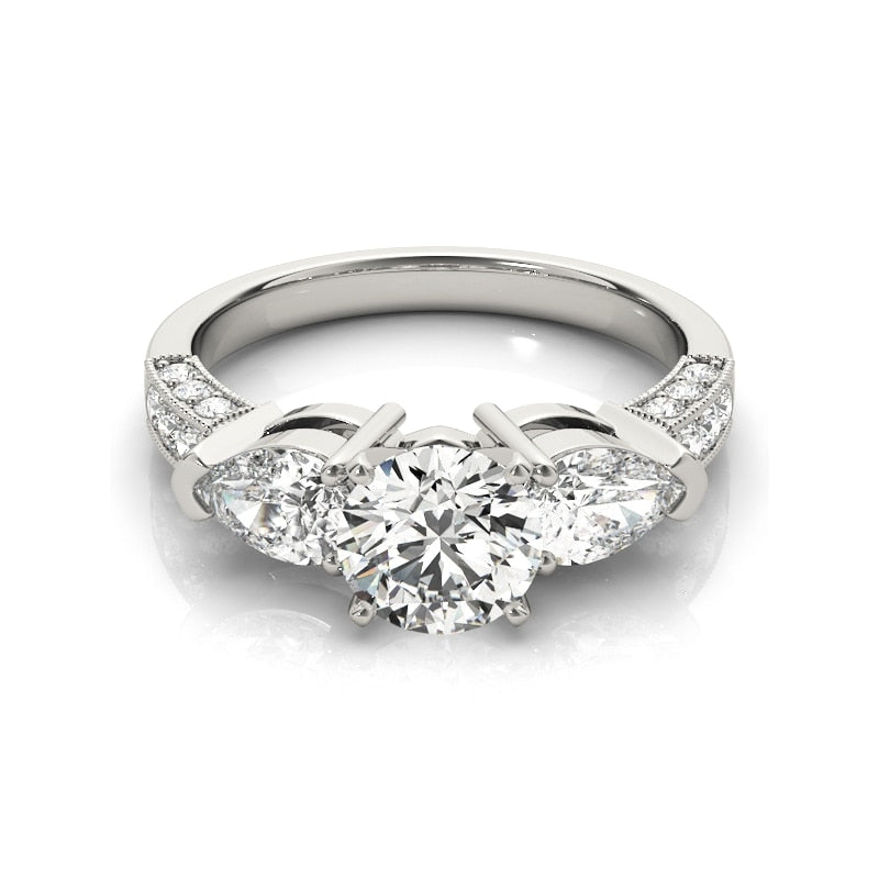 Royal Round Cut 1 Ct Sterling Silver Diamond Ring – ICEEX