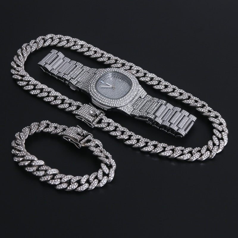 3 Piece Diamond Cuban Link Set – ICEEX