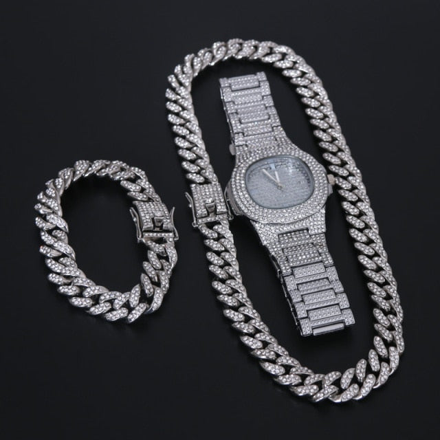 3 Piece Diamond Cuban Link Set – ICEEX